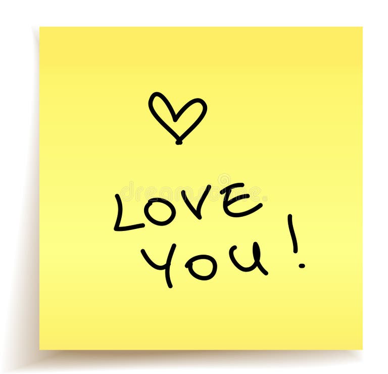 Text Love You Note Stock Illustrations – 5,335 Text Love You Note Stock ...
