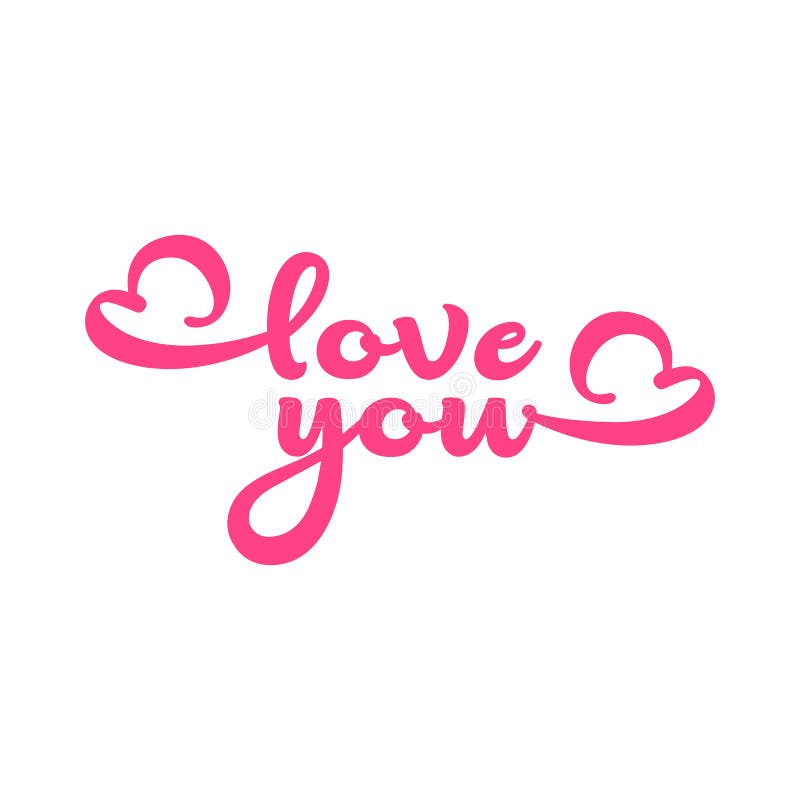 Love You. Stylish Hand Drawn Typography Poster. Premium Vector Stock ...