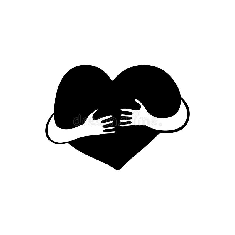 Red Heart Shape with Hugging Arms Stock Vector - Illustration of ... Red Heart Shape with Hugging Arms Stock Vector - Illustration of ...