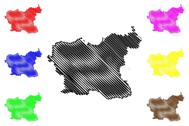 Lovech Province Republic of Bulgaria, Provinces of Bulgaria Map Vector ...