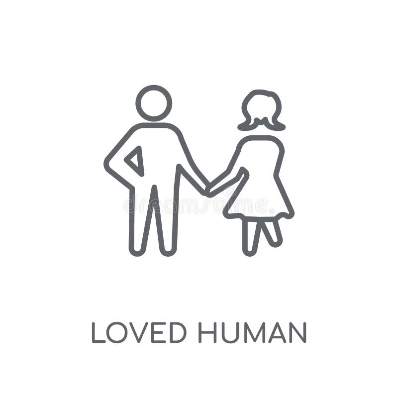 Outline Loved Human Vector Icon. Isolated Black Simple Line Element ...