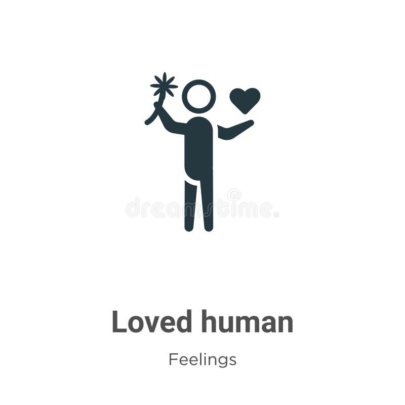 Loved Human Vector Icon on White Background. Flat Vector Loved Human ...