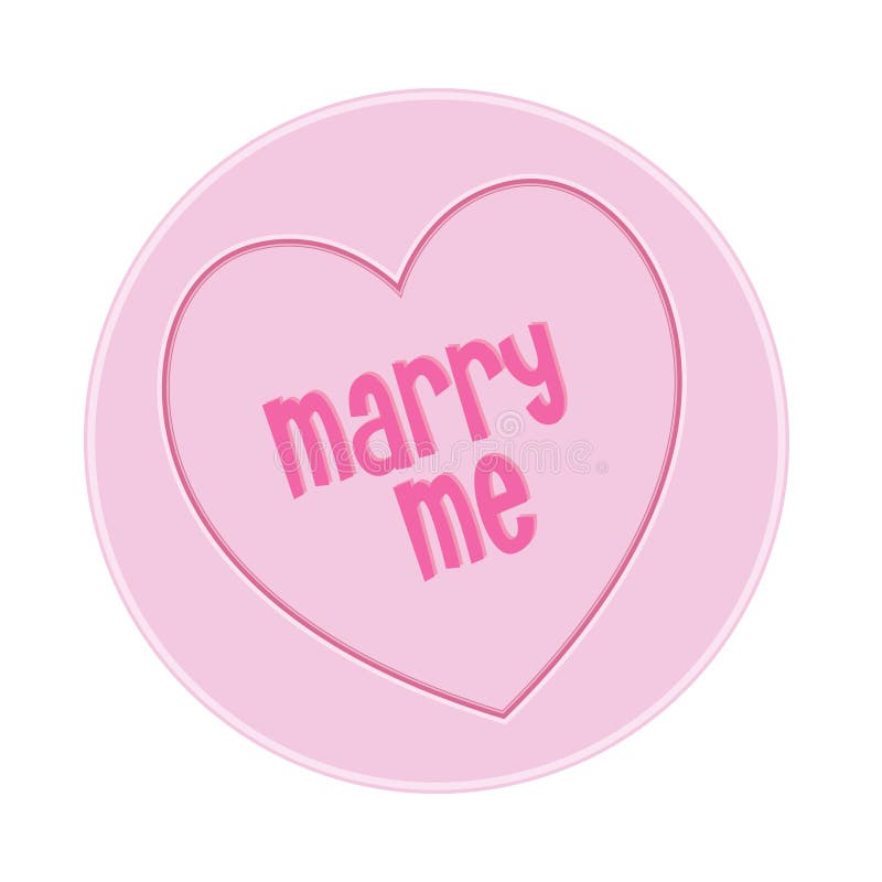 Loveheart Sweet Candy - Marry Me Message Vector Stock Vector ...