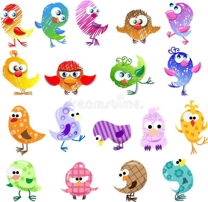 Lovely Birds for Your Design, Vector Stock Vector - Illustration of ...