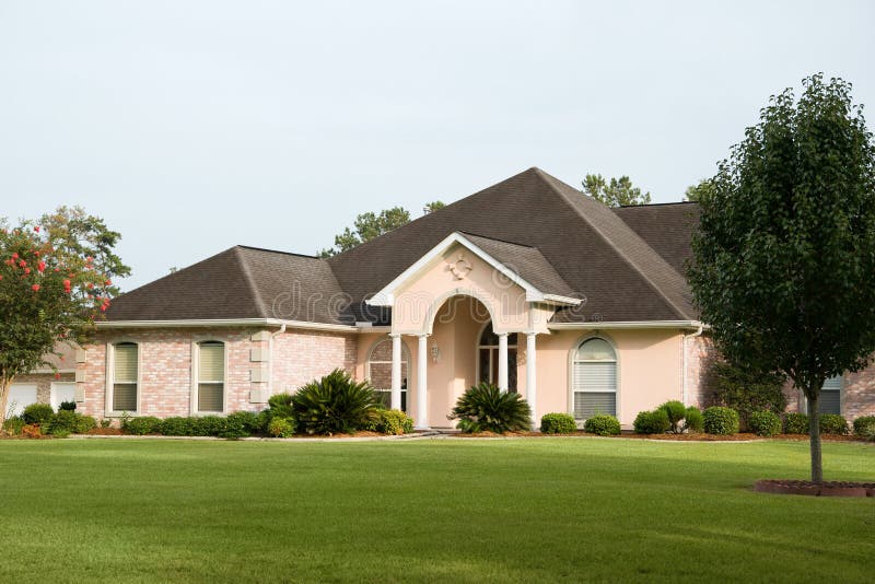 Lovely Brick Home stock photo. Image of front, exterior - 4101158