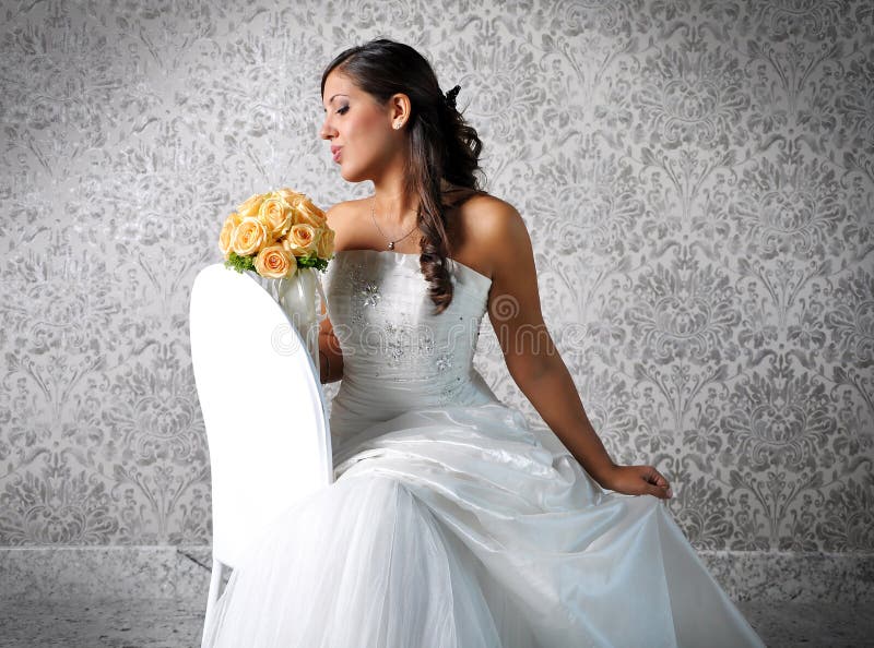 A lovely bride stock photo. Image of gazing, pretty, marry - 21685722