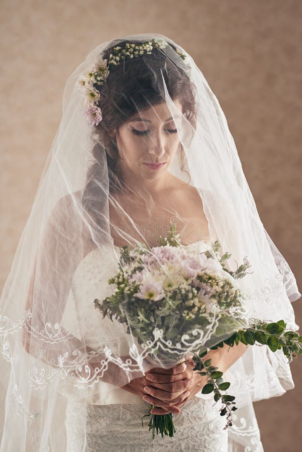 Lovely bride stock photo. Image of marriage, flowers - 71943198
