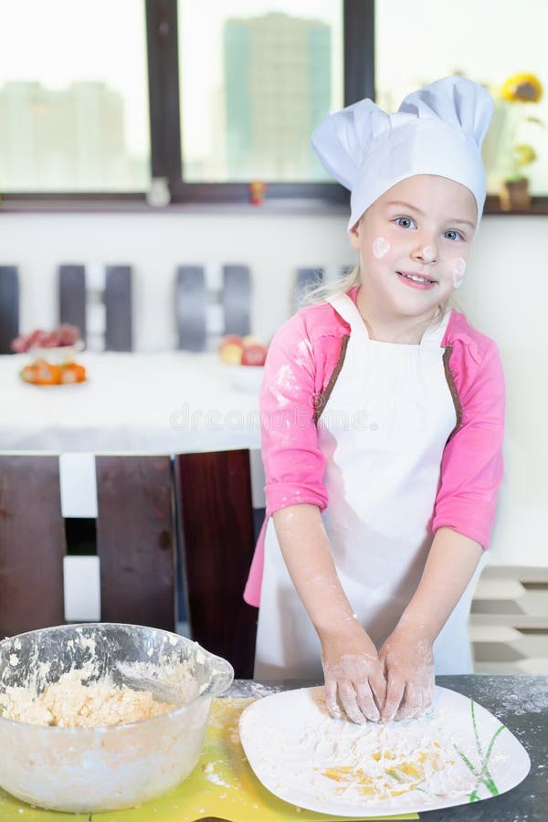 Lovely Children Preparing a Cake Stock Image - Image of chef, healthy ...