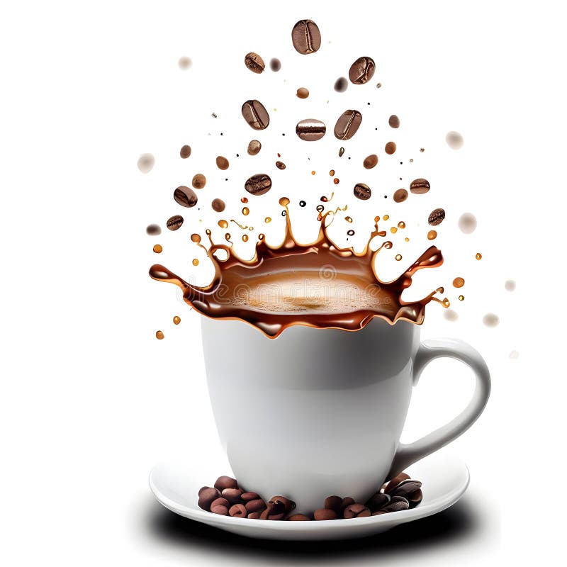 Lovely Coffee with Flower Splash for Coffee Day Celebration Ai ...