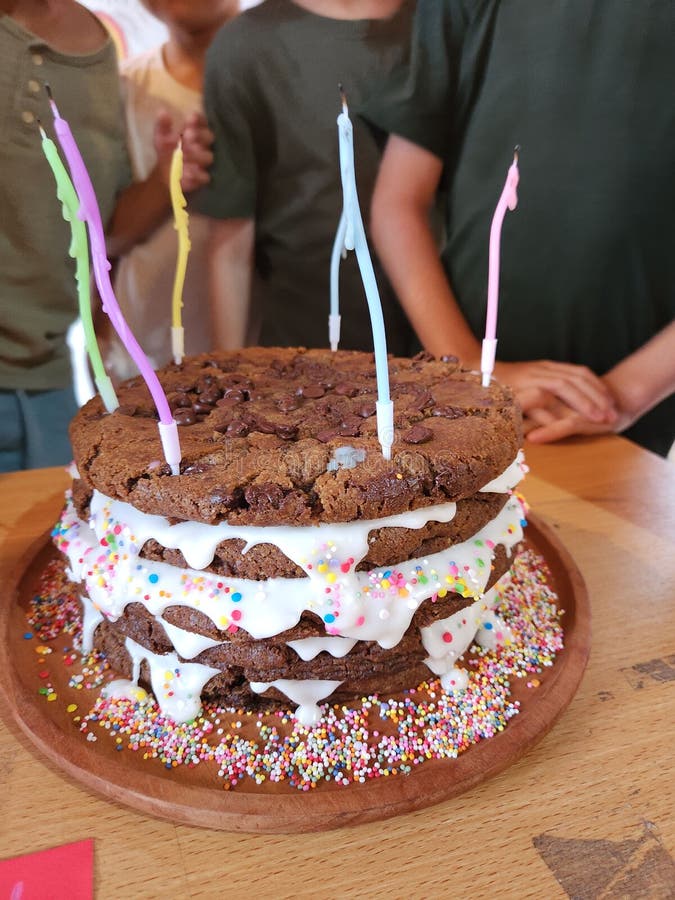 Lovely Cookie Cake for You Birthday Stock Image - Image of cake, cookie ...