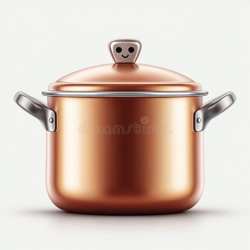 A Lovely Copper Cooking Pot, Featuring a Smiley Handle, Ready for ...