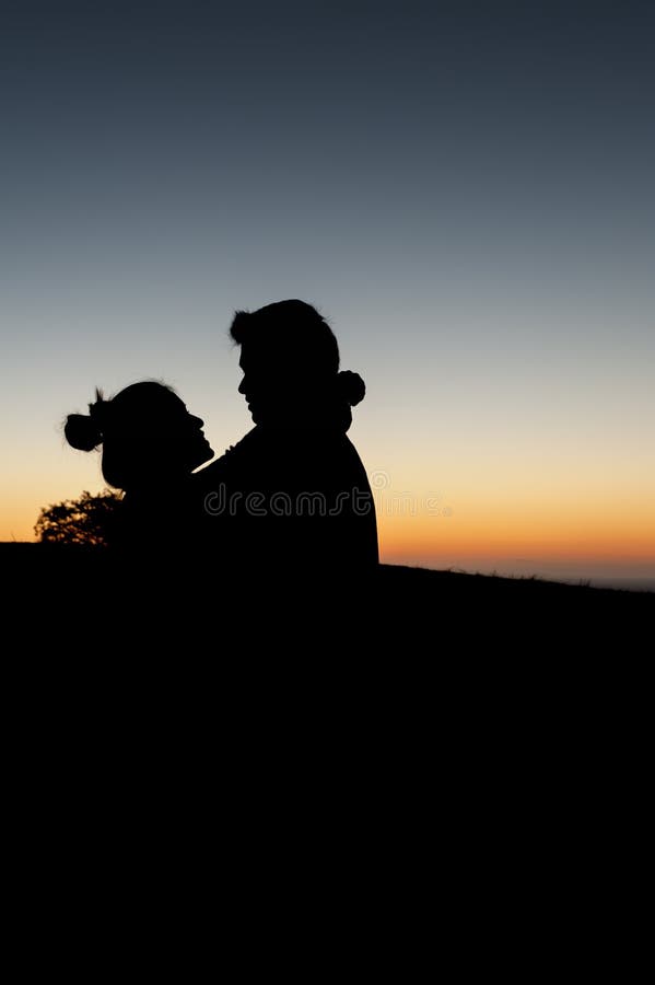 Lovely couple sunset art stock image. Image of abstract - 71886403