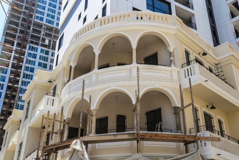 An Awesome Architectural Pattern of Buildings Under Construction Stock ...