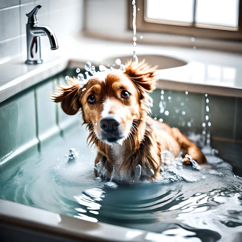 Dog Getting Bath Stock Illustrations – 502 Dog Getting Bath Stock ...