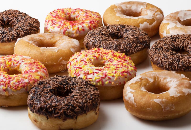 Donuts are Many Flavors Very Delicious. Stock Photo - Image of ...