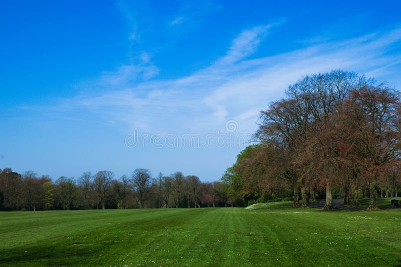 Lovely English Spring Day Under Blue Sky Stock Photo - Image of walk ...