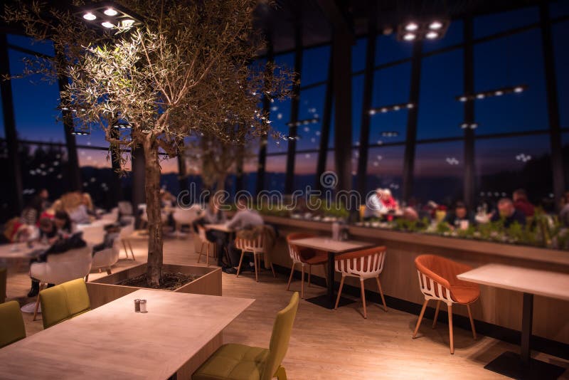 Lovely Evening at a Luxury Restaurant Stock Photo - Image of dinner ...