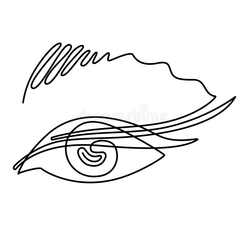 Continuous Line Drawing Eye Stock Illustrations – 2,659 Continuous Line ...