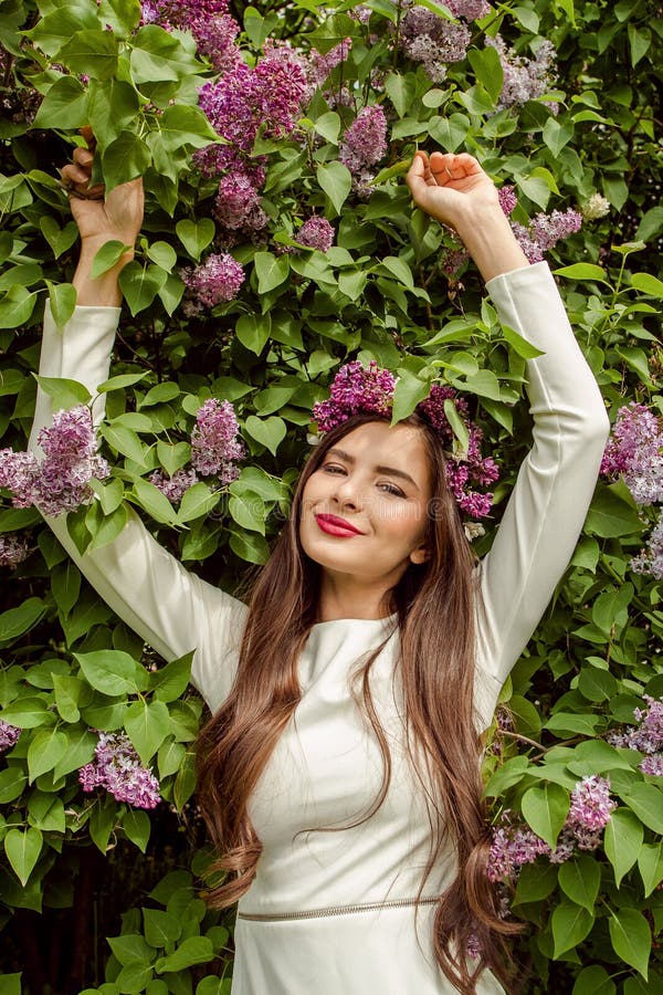 Lovely Female Model, Springtime Portrait Stock Image - Image of health ...