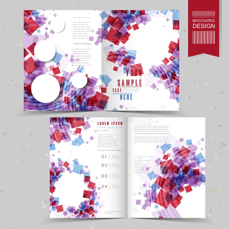 Lovely Half-fold Brochure Template Design Stock Vector - Illustration ...