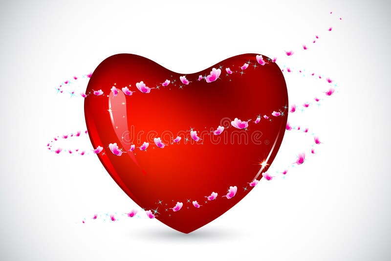 Lovely Heart stock vector. Illustration of glossy, love - 21082044