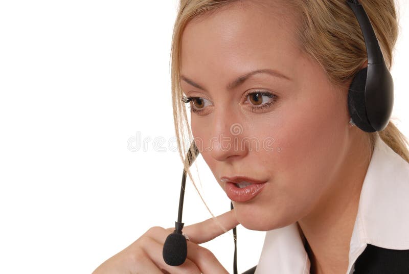Lovely Help Desk Lady 1 stock photo. Image of call, blond - 1435684