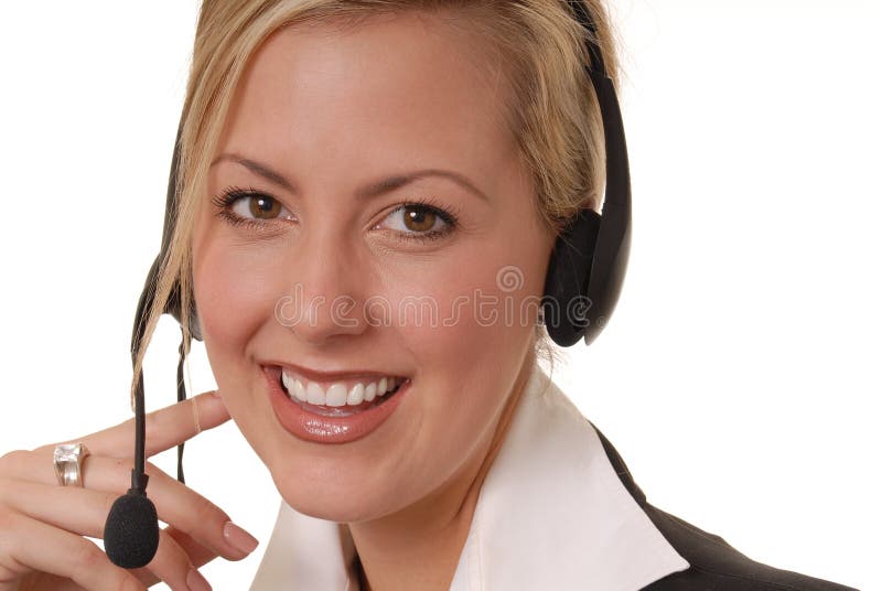 Lovely Help Desk Lady 3 stock photo. Image of call, telesales - 1435688