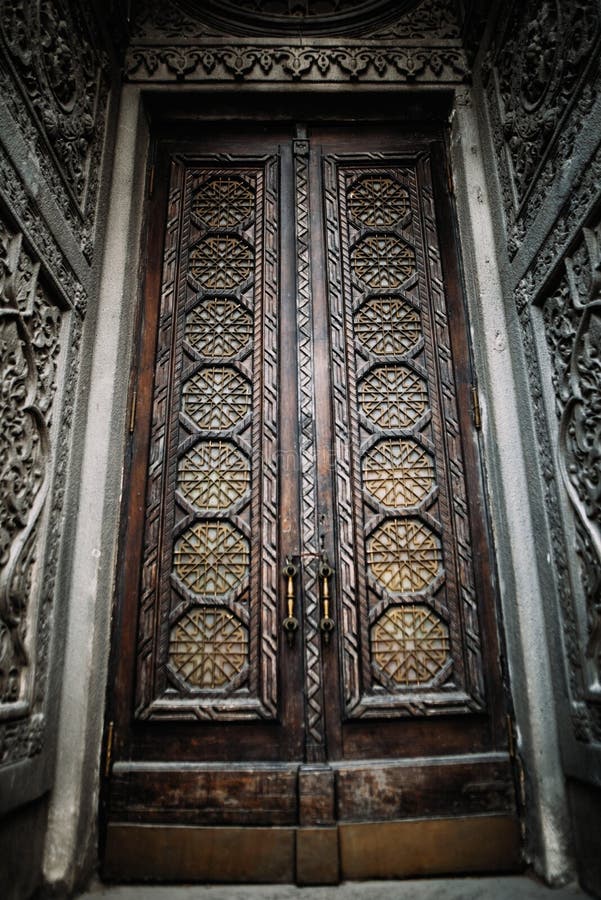 Lovely Huge Building Doors in a Big City Stock Photo - Image of door ...