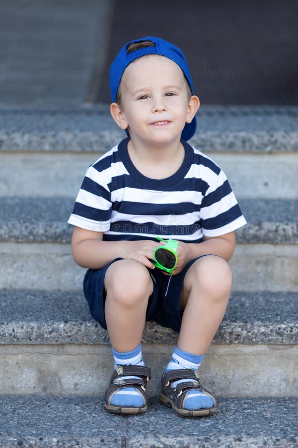 Lovely Kid Waiting for a Walk Stock Photo - Image of childhood ...