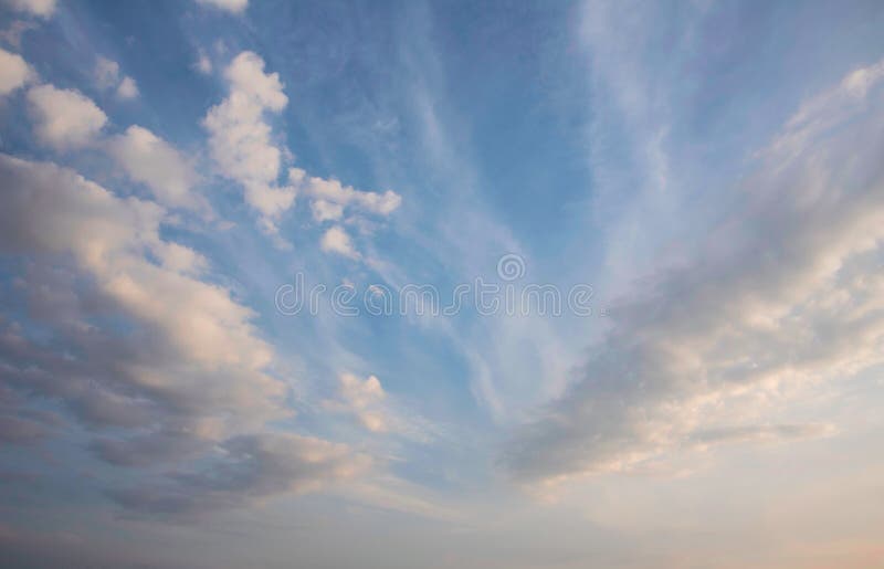 Lovely Late Summer Sunrise Sunset Sky with Beautiful Clouds Formations ...