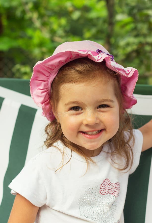Lovely Little Kid is Smiling Outdoors Stock Image - Image of children ...