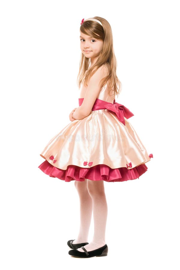 Lovely Little Lady in a Dress Stock Photo - Image of innocence ...