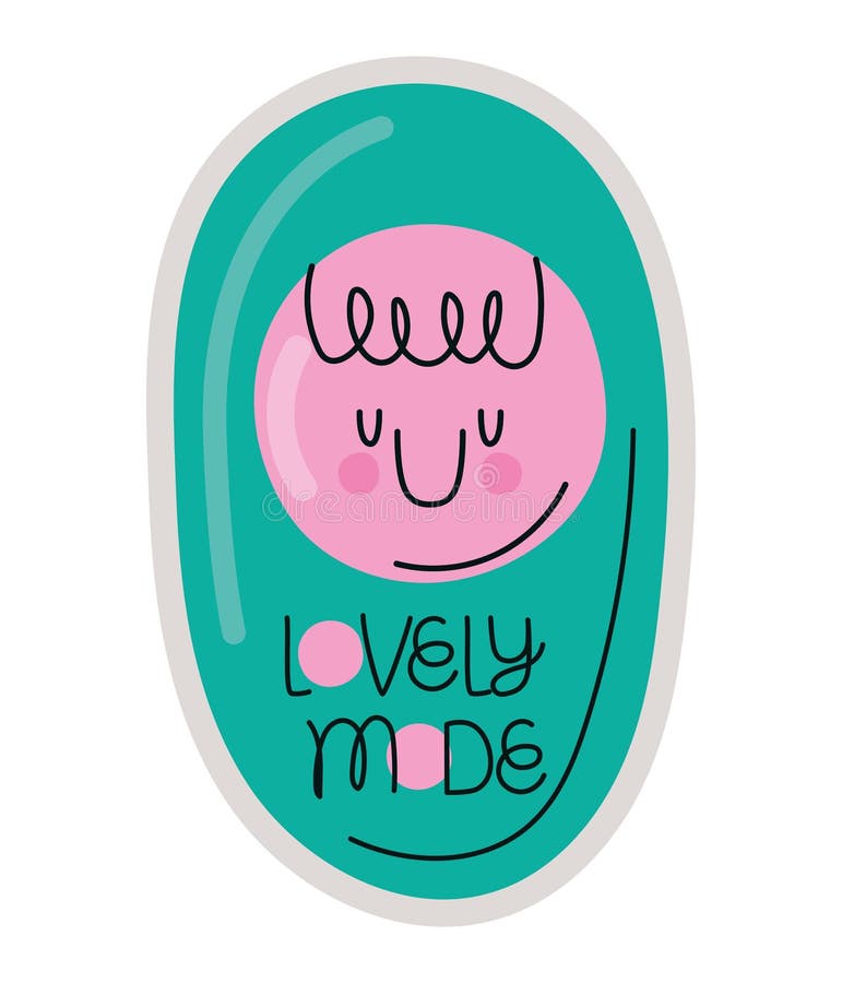 Lovely mode sticker stock vector. Illustration of expressions - 231045942