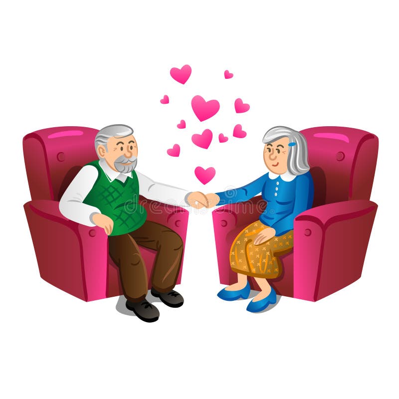 Happy Old Couple Together. Cute Seniors Couple in Love. Grandparents ...