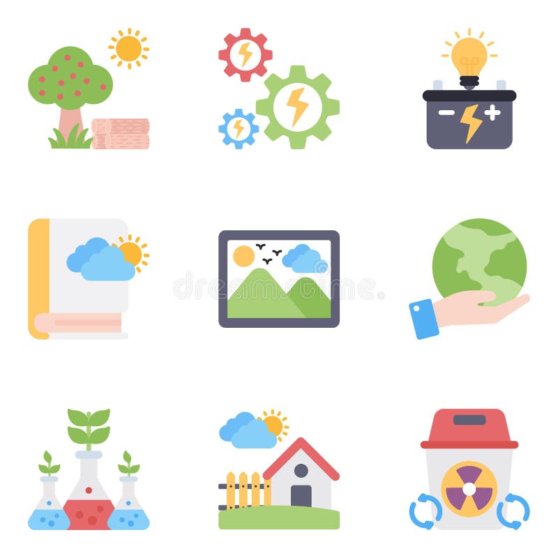 Pack of Farming Flat Icons stock vector. Illustration of planet - 242078540