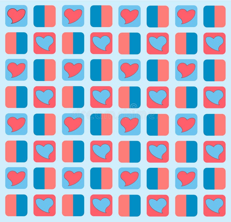 Lovely Pastel Heart Pattern Background Vector Stock Vector ...