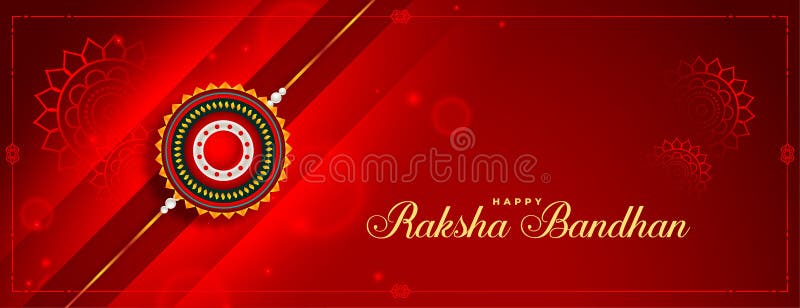 Lovely Raksha Bandhan Red Shiny Banner Design Stock Vector ... Lovely Raksha Bandhan Red Shiny Banner Design Stock Vector ...