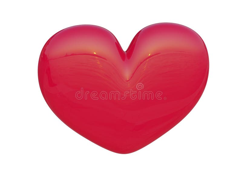 Lovely Red Heart. 3d Render. Stock Illustration - Illustration of gift ...
