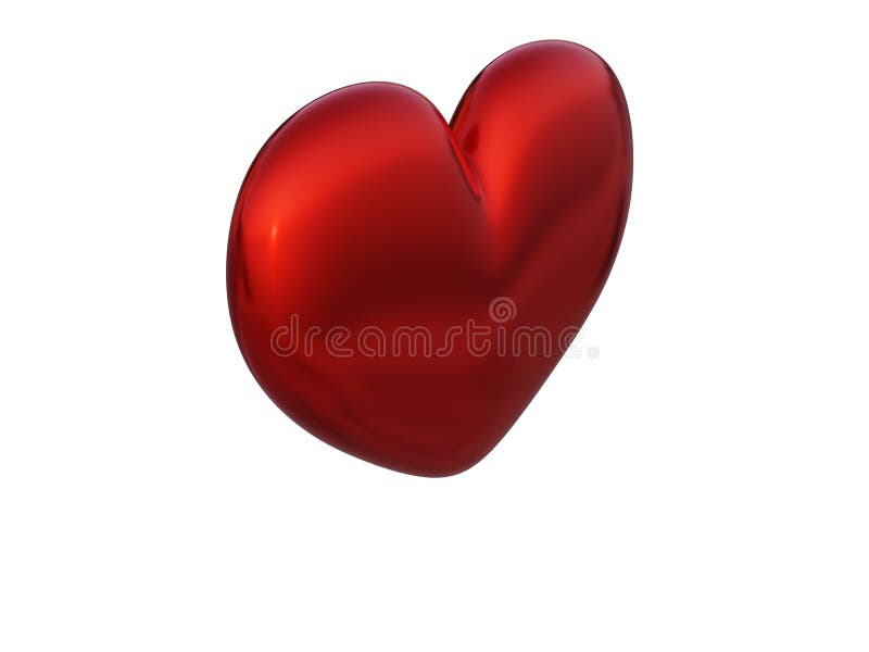 Lovely Red Heart. 3d Render. Stock Illustration - Illustration of gift ...