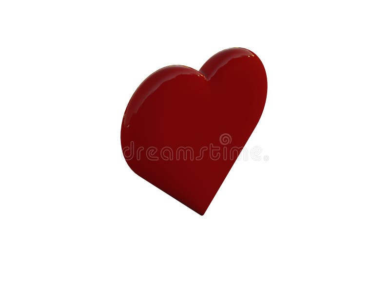 Lovely Red Heart. 3d Render. Stock Illustration - Illustration of ...