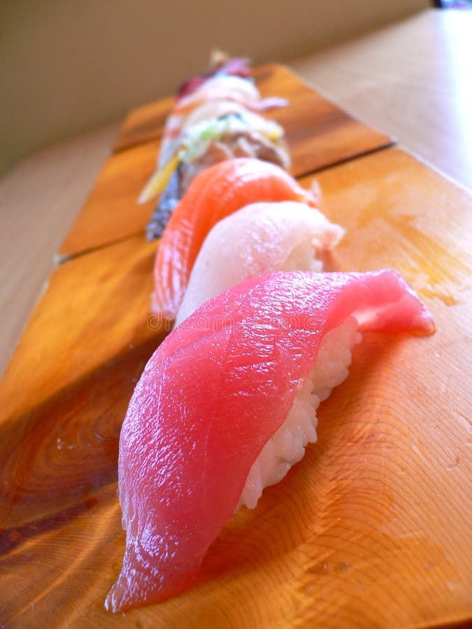 Lovely row of sushi stock photo. Image of celebration - 2863256