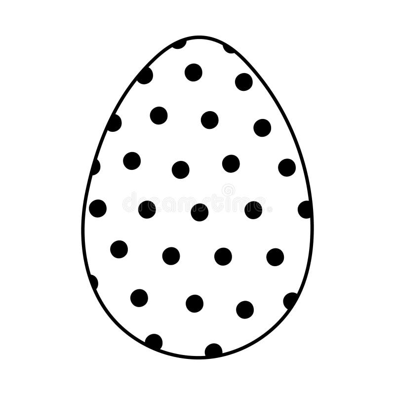 Lovely Scribble Painted Egg with Polka Dot Pattern for Easter Egg Hunt ...