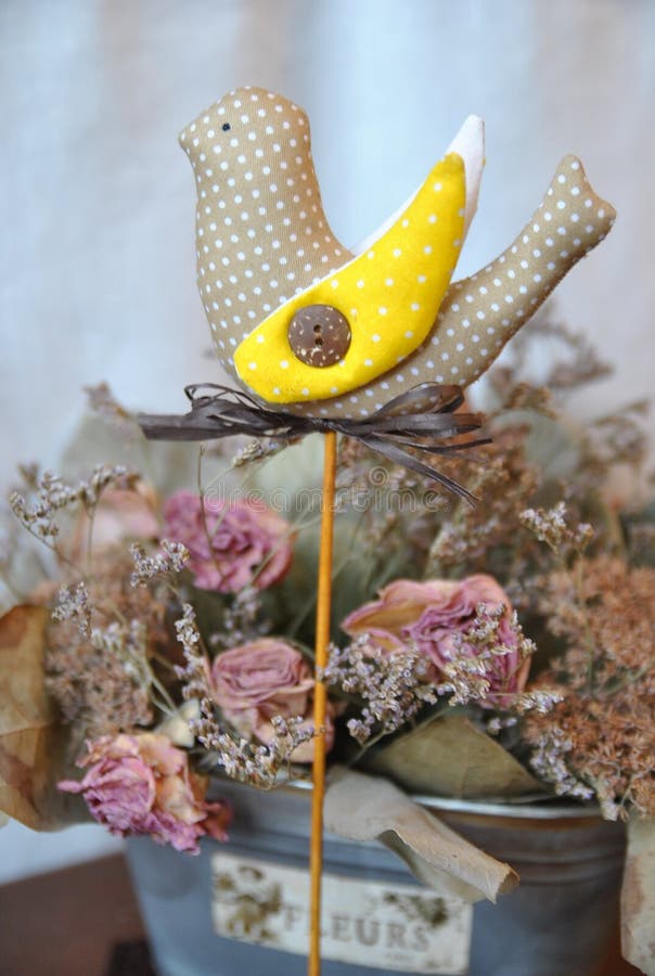 Lovely Spring Birdie Handmade, a Symbol of Spring Stock Image - Image ...