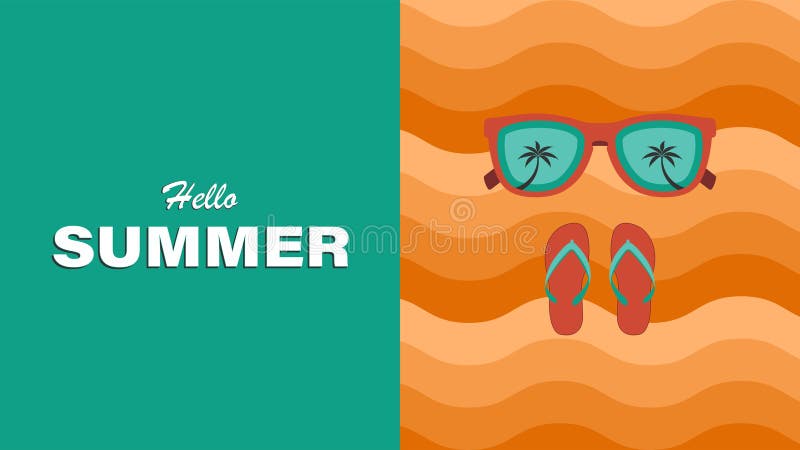 Lovely Summer Poster.Abstract Minimal Summer Background Stock Vector ...