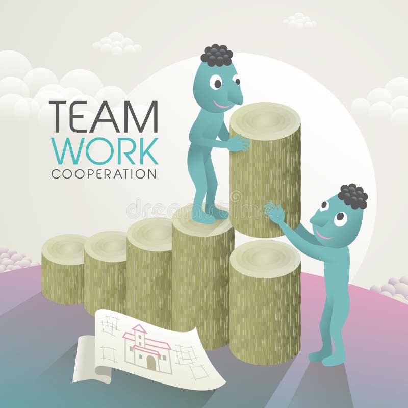Lovely team work concept stock vector. Illustration of coworkers - 46511970