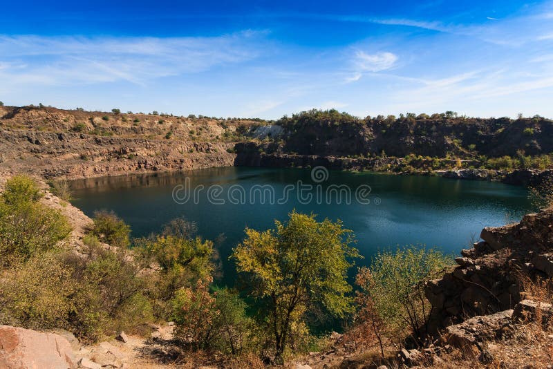 Lovely View of the Man-made Lake. Stock Image - Image of contrast ...