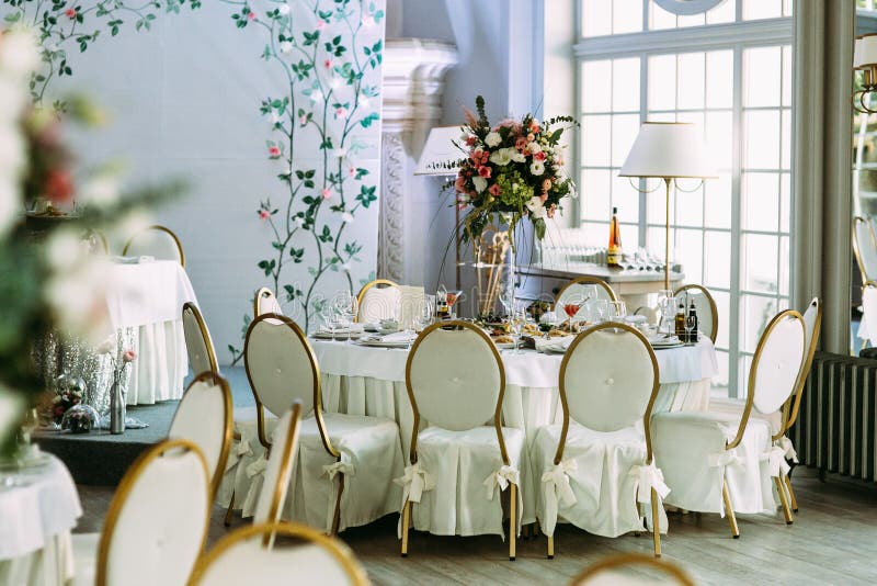 Wedding Table Next To Window Luxury Restaurant Stock Photos - Free ...
