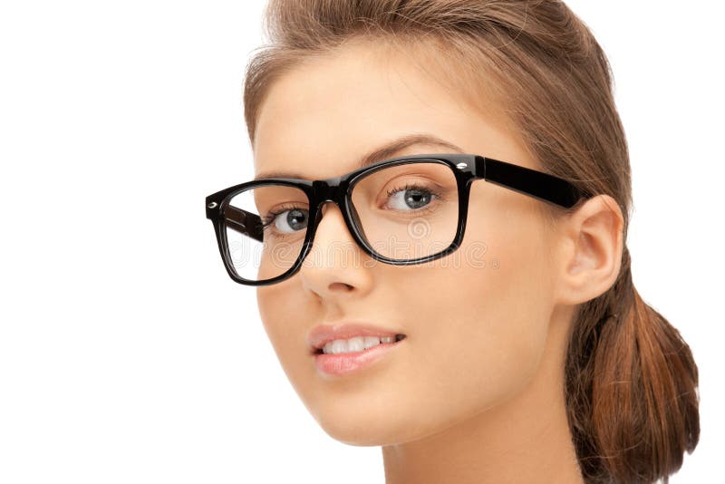 Lovely woman in spectacles stock photo. Image of nice - 40165732