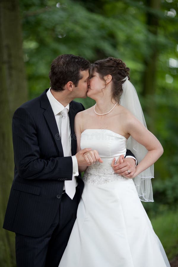 Lovely Young Wedding Couple Stock Image - Image of male, outdoors: 16608295