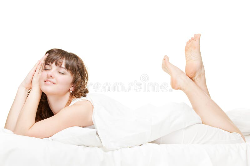 Lovely Young Woman Luxuriating Stock Photo - Image of girl, luxuriate ...